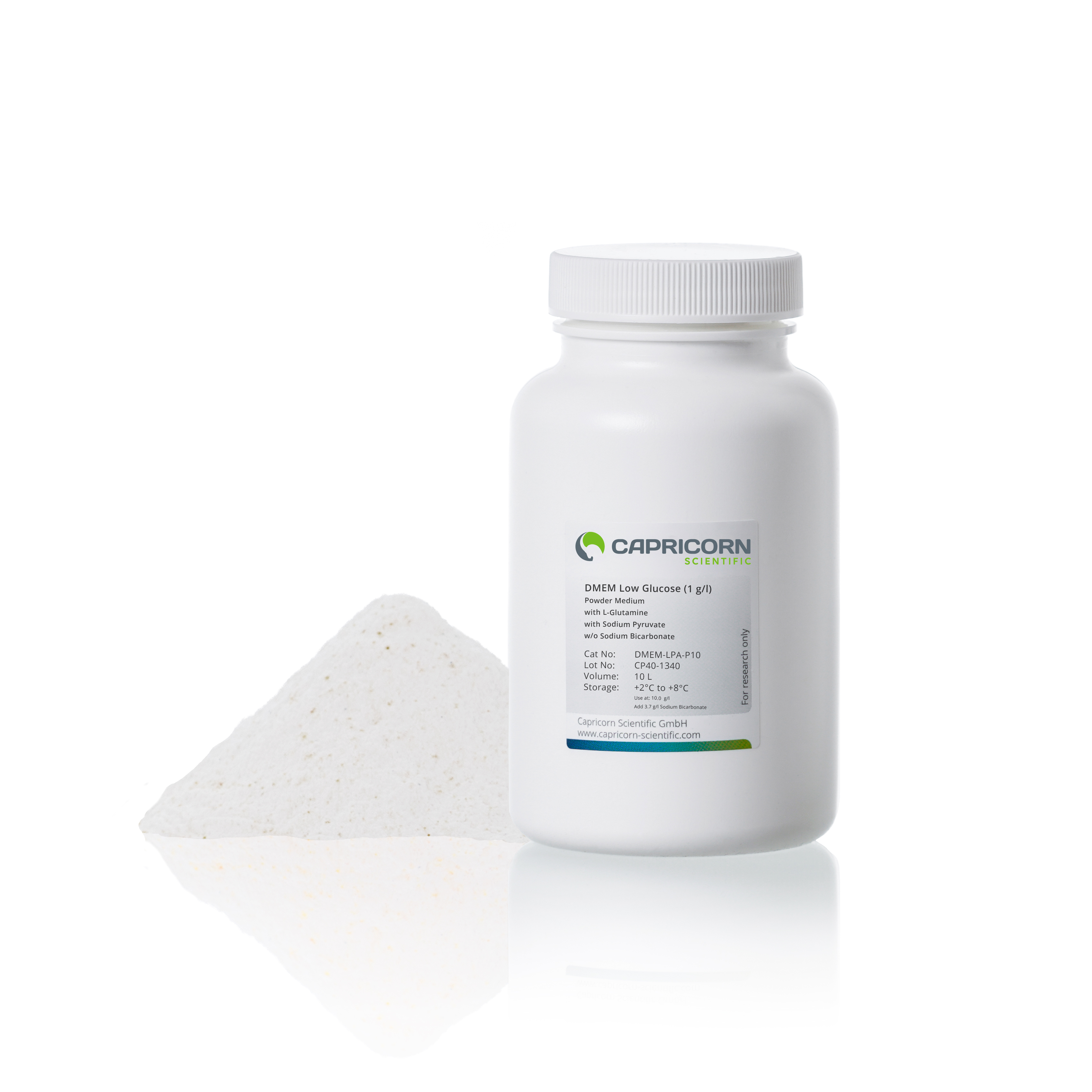 DMEM Powder L.G. (10 L), Glutamine & Pyruvate, no NaHCO3